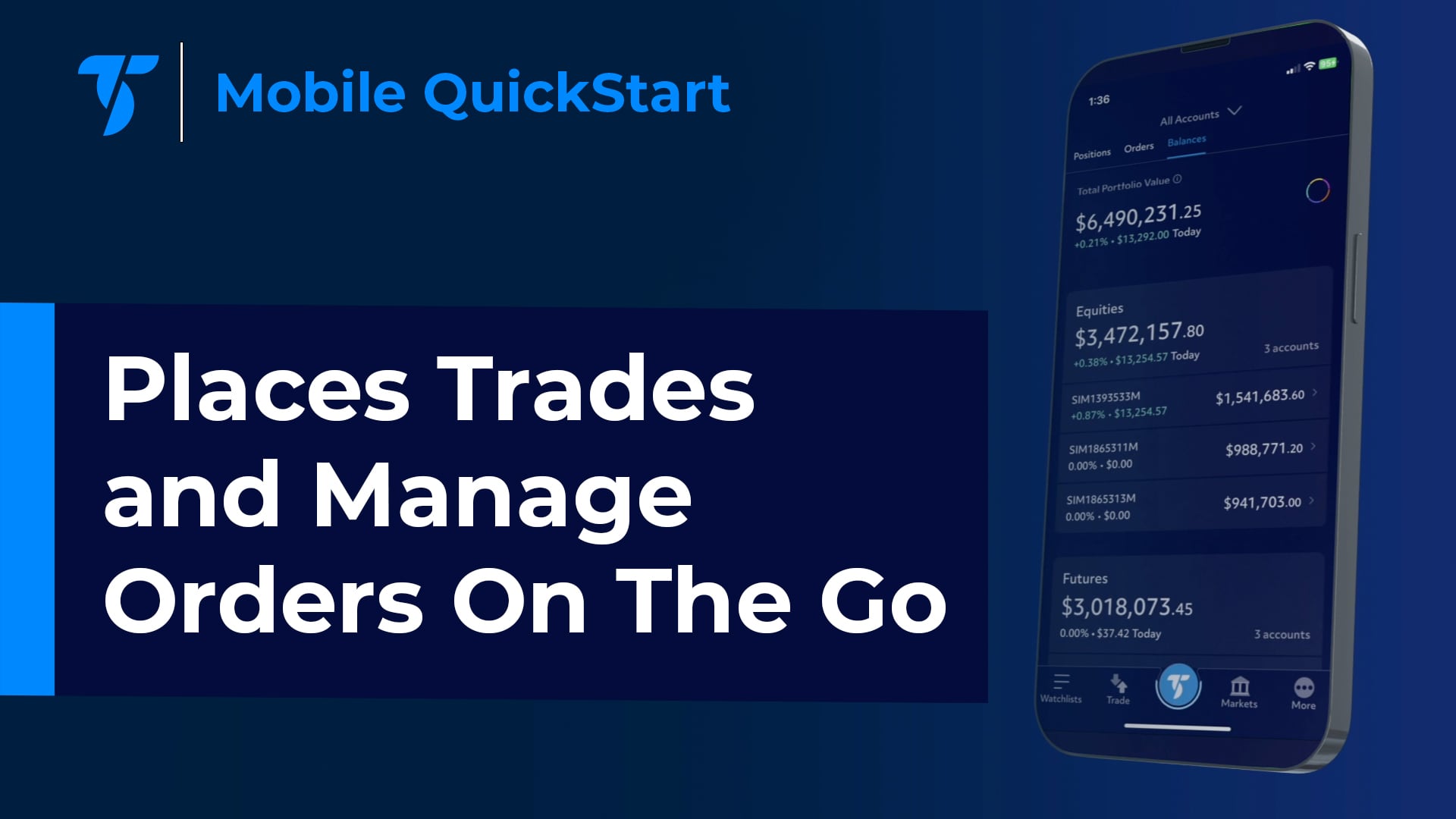 Place Trades and Manage Orders on the Go | TradeStation Mobile app